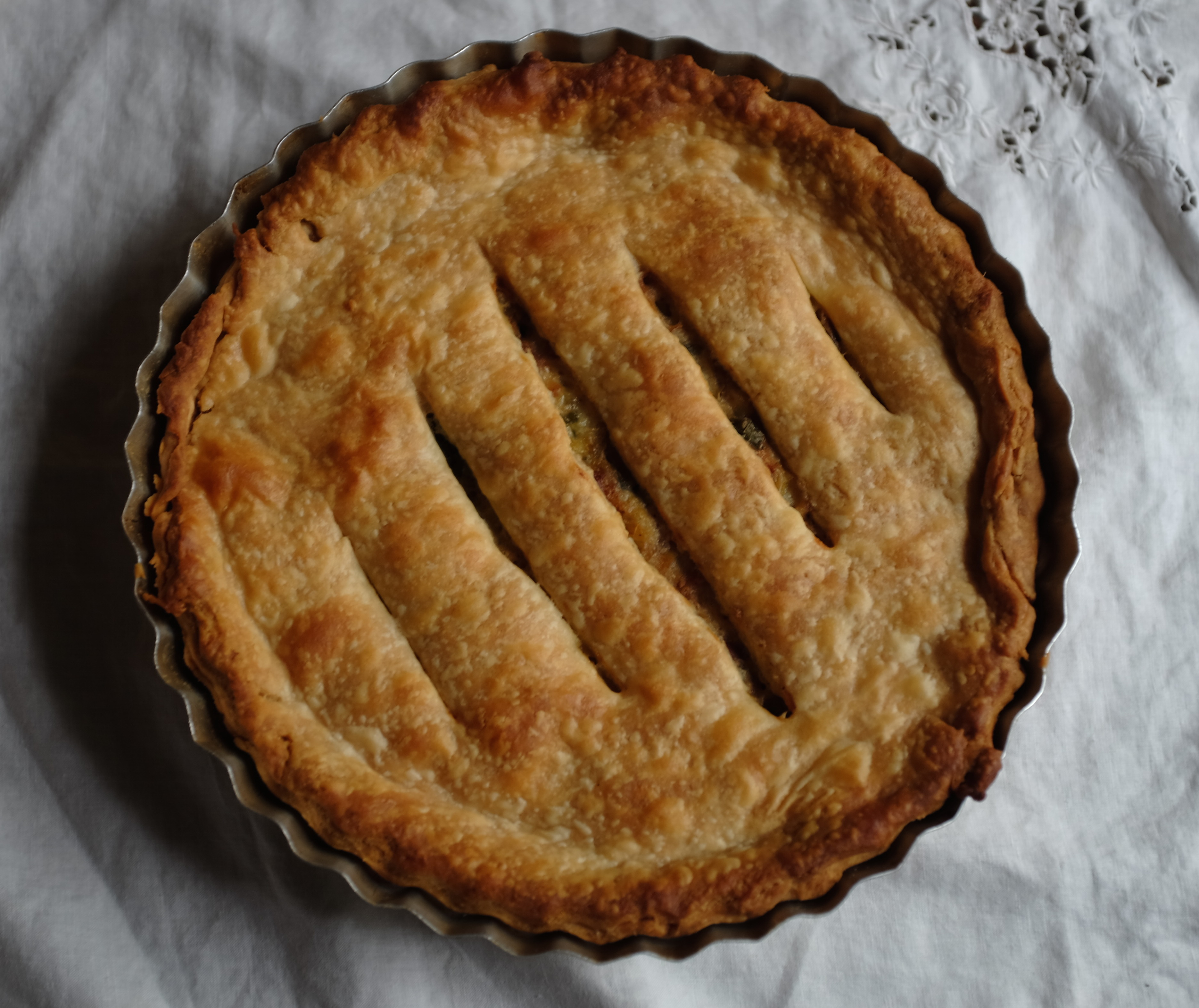 Onion, Leek, & Scallion Chicken Pie