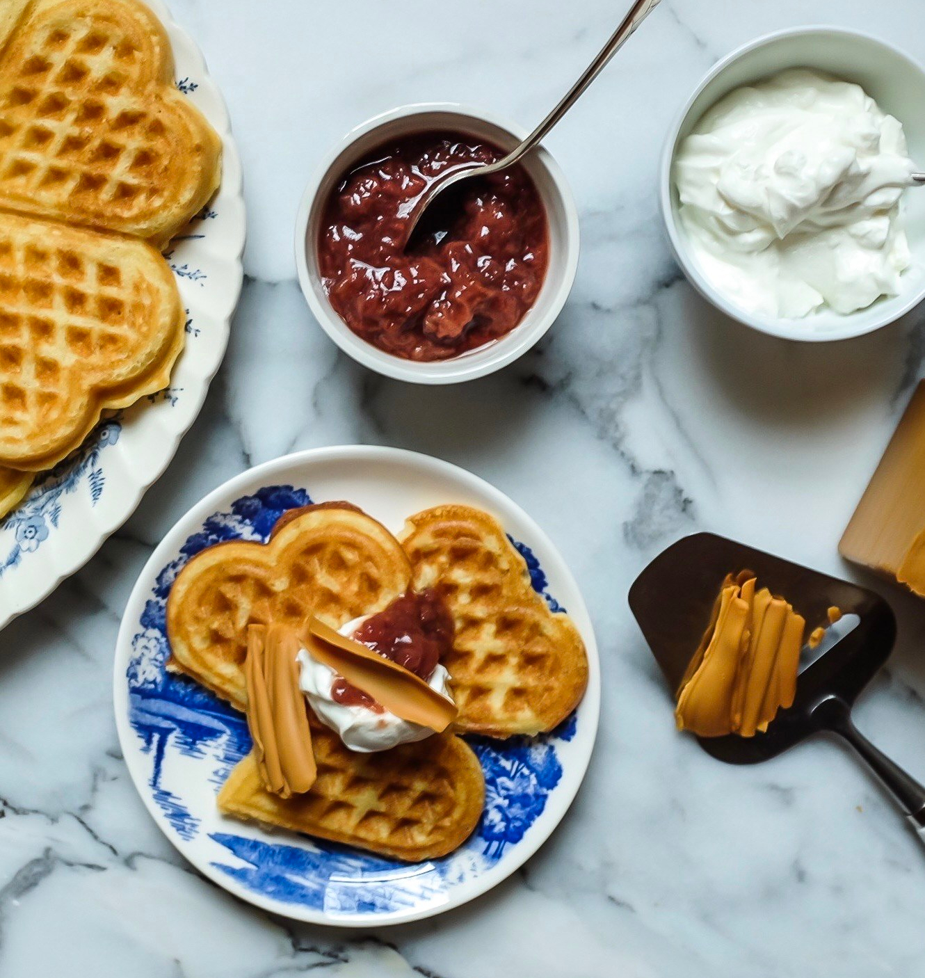 Norwegian Heart Waffles (gluten free)